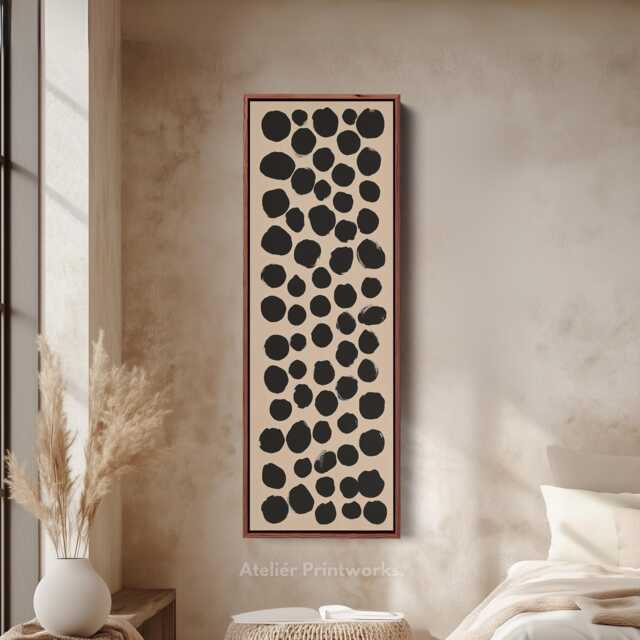 Abstract Dots Landscape Canvas Artwork Long Narrow Wall Art, Vertical ...