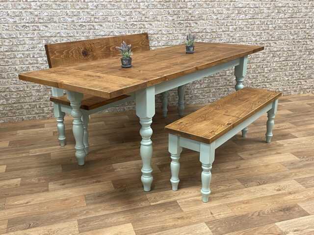 Extendable Farmhouse Table, Farm House Rustic Dining Customised ...