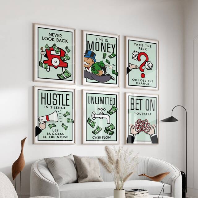 Monopoly Motivational Inspirational Quote Wall Art Print Picture Poster ...