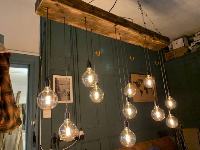 Chunky Wooden Beam Chandelier Xxl Long Drop Hanging Light by Etsy ...