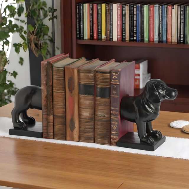 Black Dachshund Bookends Resin Sausage Dog Decor by Etsy | ufurnish.com