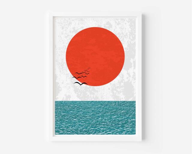 Abstract Sun & Sea Poster by Etsy | uFurnish.com