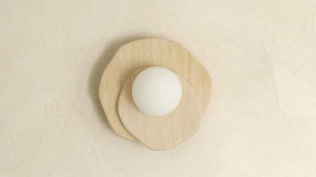 Wabi Sabi Modern Wall Sconce Mid Century Light Organic Wood Plate Led ...
