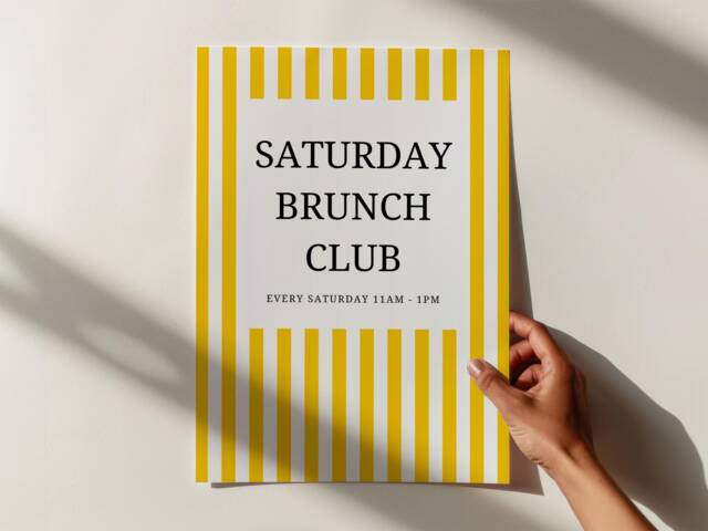 Sunday Brunch Club Print - Trendy Wall Art Bar Cart Dining Room ...