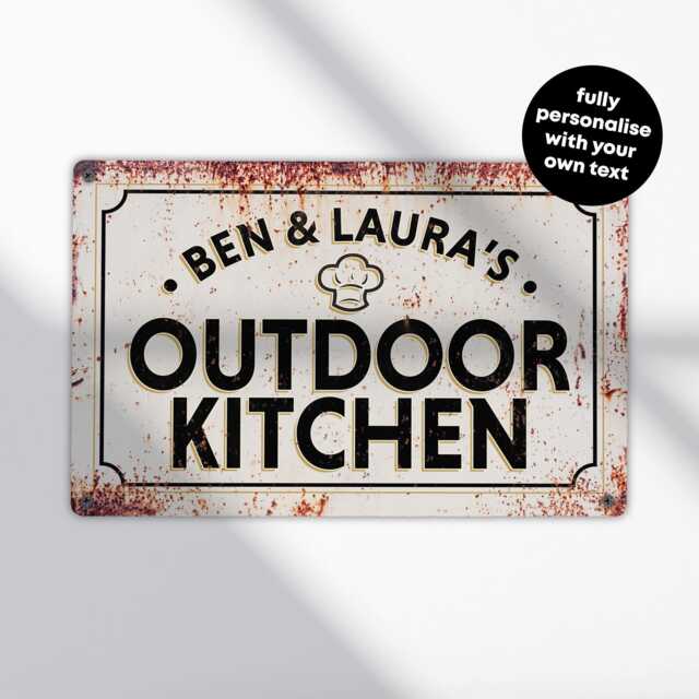 Personalised Alfresco Dining Sign For Outdoor Kitchen Bbq Couples Gift ...