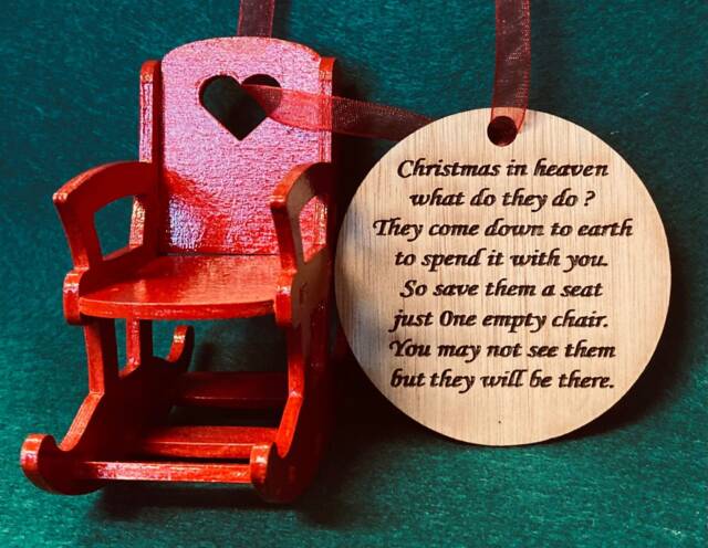 Bespoke Wood Rocking Chair Christmas Tree Decoration With Heaven ...