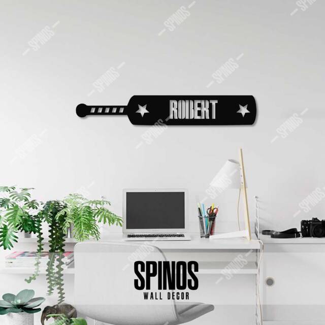 Personalized Cricket Bat Wall Decor Sport Name Art by Etsy | ufurnish.com