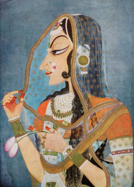 Bani Thani-Wall Art-Miniature Art/Kishangarh Art/Mughal Painting/India Art Print/India Wall Art ...