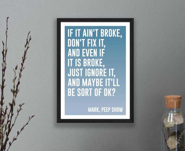 Peep Show Life Philosophy Quote Poster Print - Mark Corrigan David ...