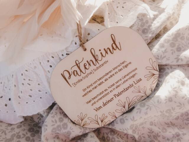 Christening Gift For Godchild - Personalized Engraved Wooden Sign Baby ...