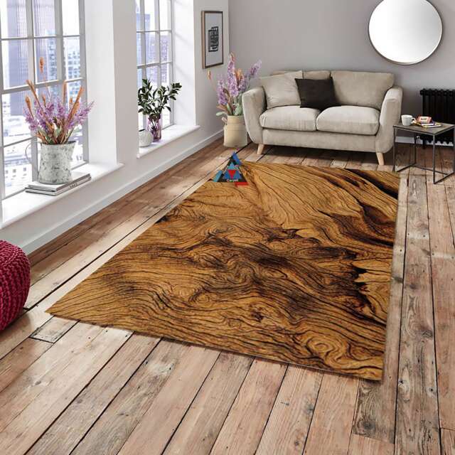 Wood Patterned Rug, Trunk Design, Modern Decoration Turkish Best ...