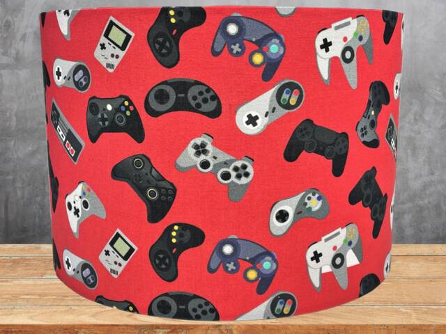 Red Gaming Lampshade Ceiling Light Shade For Boys Girls Kids Bedroom ...