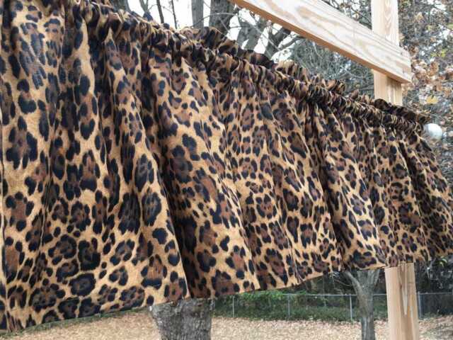 Cheetah Jaguar Valance Big Cat Animal Skin Print Safari Wildlife Jungle ...