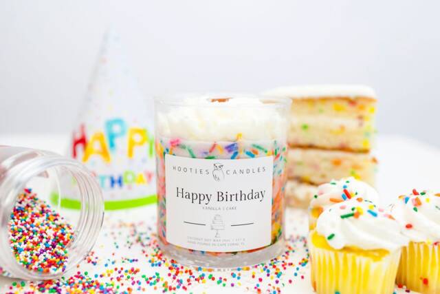 Birthday Cake Candle, Celebration Soy Celebrate Gift, Sprinkle Candles ...