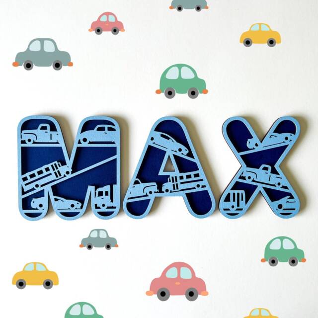 Car Name Sign - Letters Personalised Custom Decor Theme Wall Art Decor ...