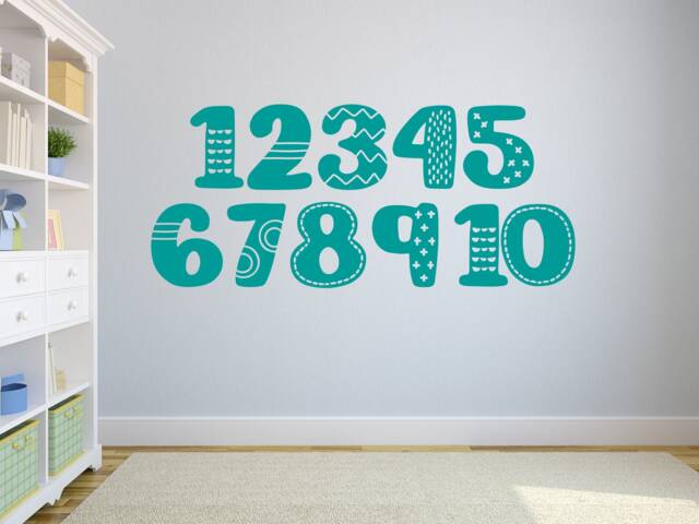 Number Wall Decals 1-10 Math Vinyl Stickers by Etsy | ufurnish.com