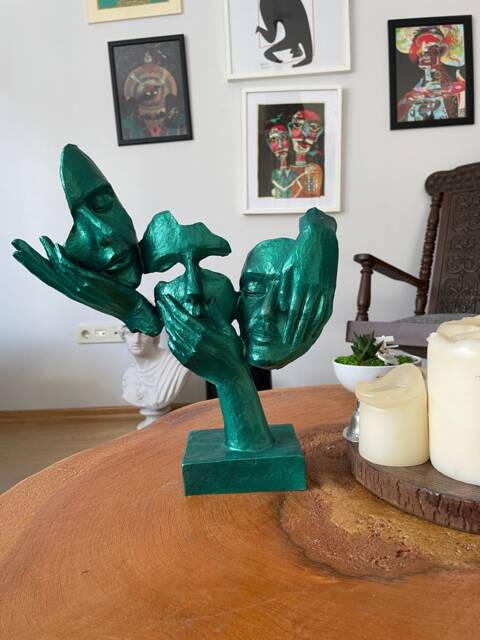 Large Mask Sculpture Statue, 12 Inches, Housewarming Gifts, Creative ...