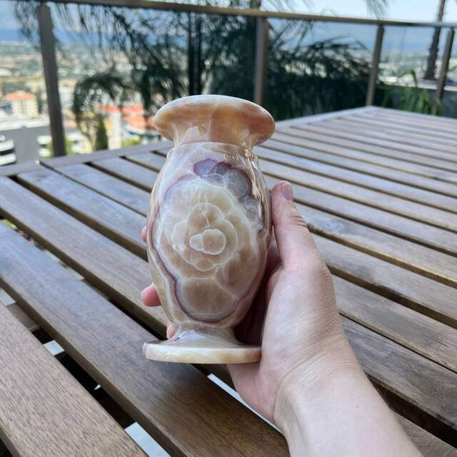 Custom Personalized , Handmade Natural Stone Vase Made Of Onyx Marble ...