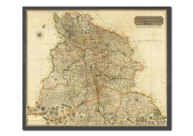 North Lanarkshire Map - Ancient Of Northern Monklands Bothwell ...
