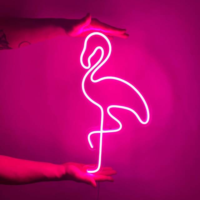 Flamingo Led Neon Sign - Light Room Interior Design Wall Art Decor by ...