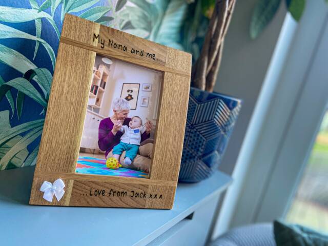 Nanny Grandad & Me Photo Frame - Grandparents Gift Hand Engraved With ...