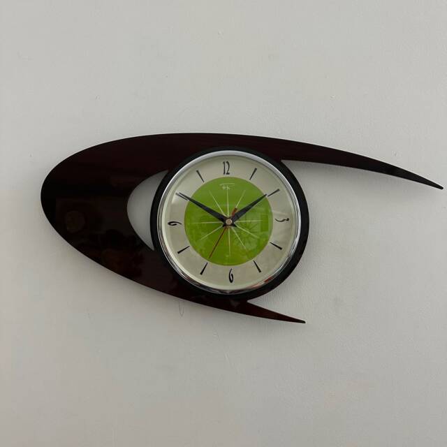 Colour Etched Royalexe Laminate Wall Clock From Royale - Midcentury ...