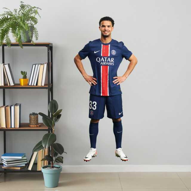 Paris Saint-Germain Wall Sticker - Zaire 24-25 Player Decal Psg Art by ...