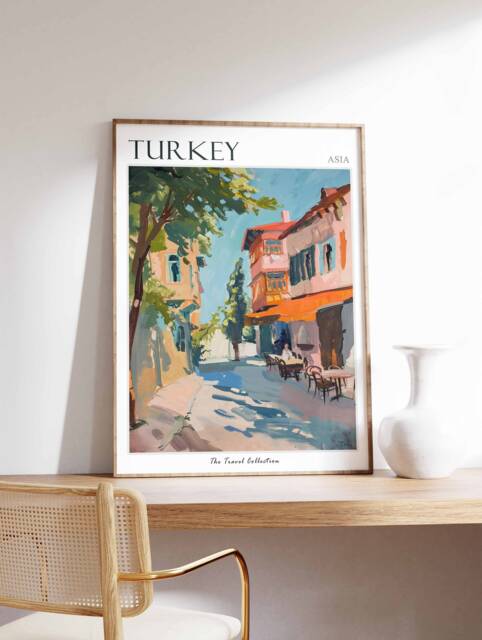 Turkey Travel Poster Turkish Street Scene Art Print by Etsy | ufurnish.com