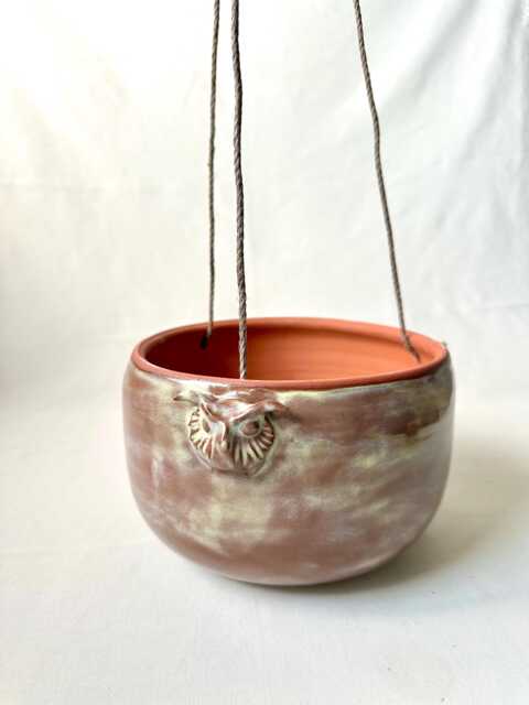 Gargoyle Planter, Hanging Shallow Planter, Ceramic Planter With ...