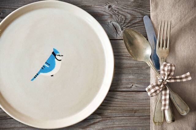 Wall Plate With Blue Jay Bird, Cer??mic To Hang On The Wall Drawing Of ...