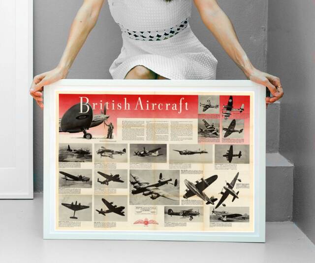 Reprint Of A Vintage Wwii British Raf Aircraft Poster - Original ...