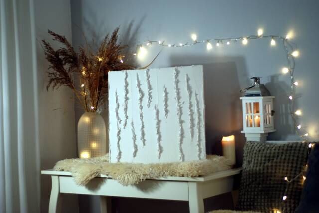 Structure Picture Minimalist Original Scandinavian Painting White ...