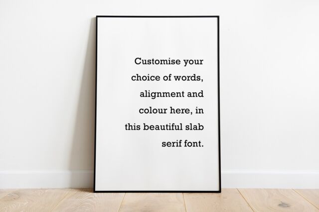 Custom Print, Quote, Text Wall Art, Personalised Quote Poster, Gallery ...