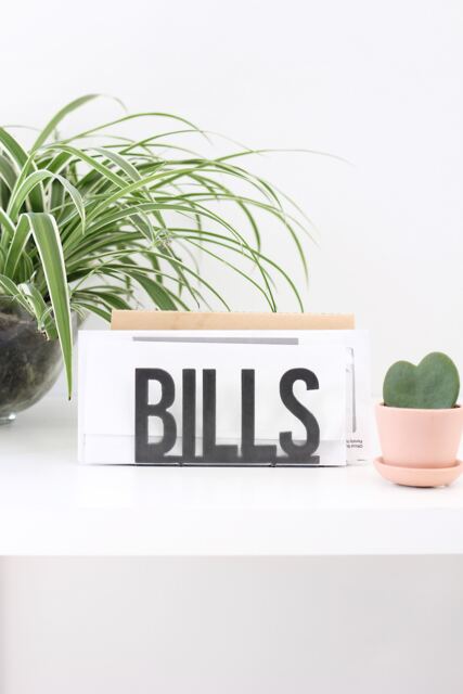 Bills Mail Holder - Bills Entryway Organizer Work From Home Gift Office ...