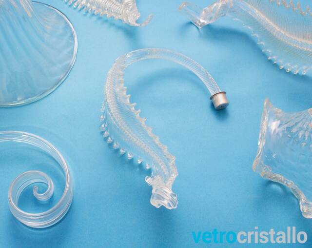 Replacement Low Leaf Murano ??10 cm Transparent Crystal Color Glass ...