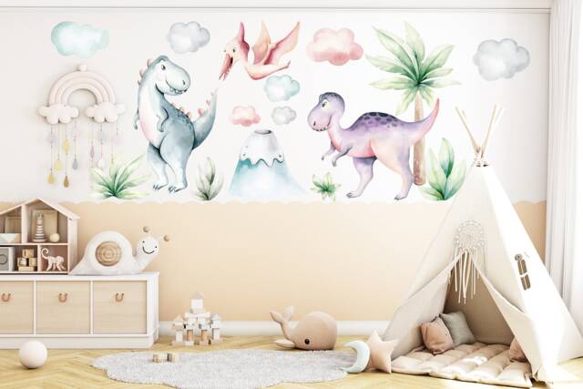 xl Dinosaur Wall Decal For Kids, Large Dinosaur Sticker, Dino Decor ...