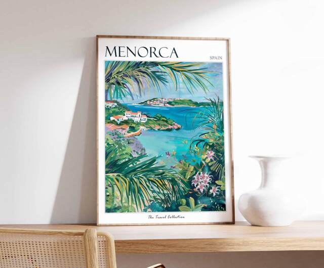 Menorca Poster, Spain Travel Print, Spanish Decor, Europe European Wall ...