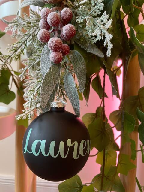 Personalized Christmas Bauble Label Diy Ornament - 10cm Width by Etsy ...