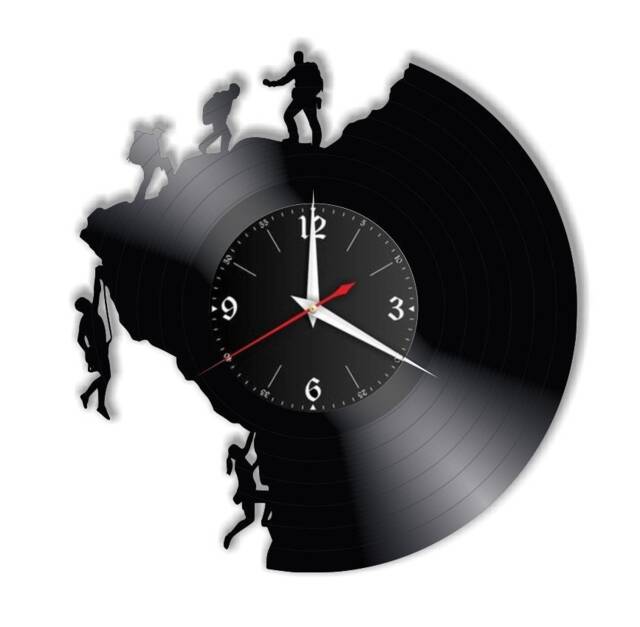 Climbing Record Clock Vinyl Retro Wall Clockindividual, Gift, Living ...
