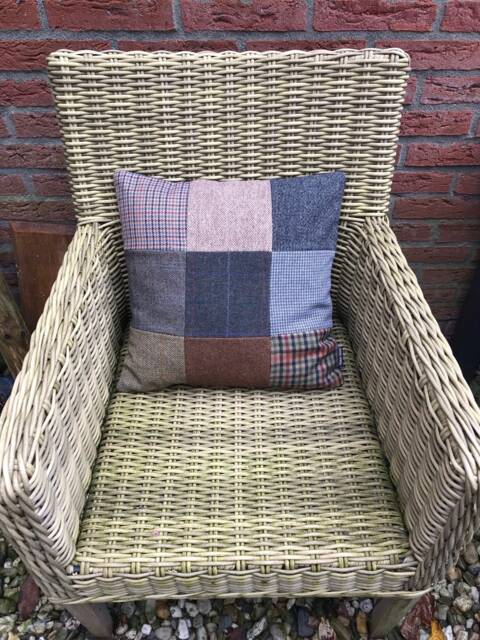 Tweed Cushion Cover, 40 X 40, Patchwork, Matching Tweed, Wool ...