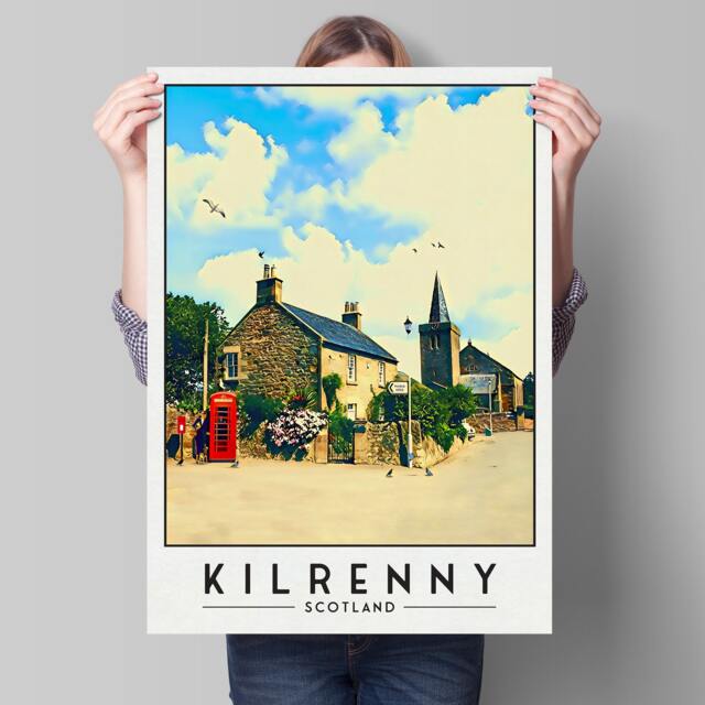 Kilrenny Print, Fife Travel Poster, East Neuk Wall Art, Anstruther ...