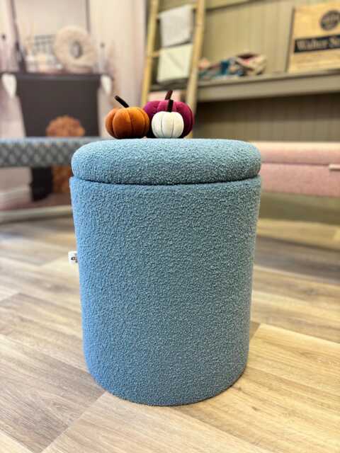 Handmade Boucle Round Storage Dressing Table Stool, Ottoman by Etsy ...