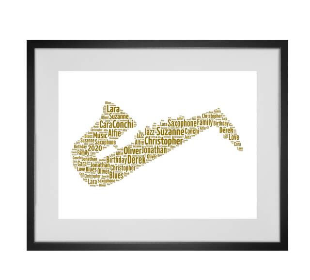 Personalised Saxophone Word Art Print by Etsy | ufurnish.com