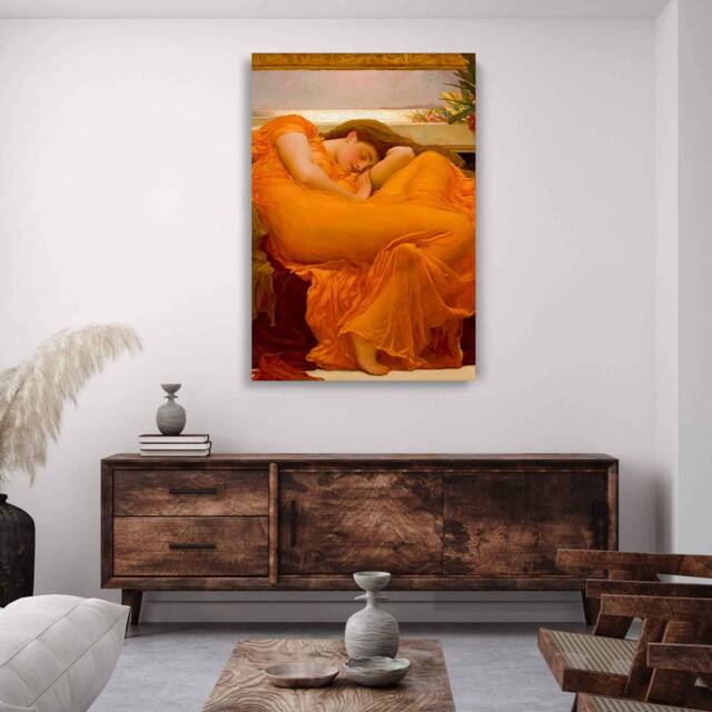 Frederic Leighton's Iconic Flaming June As Wall Art Print On Canvas ...