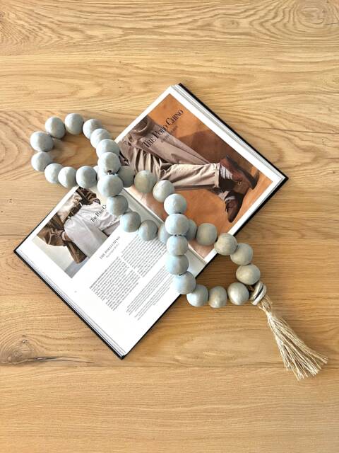 xl Handmade Clay Bead Garland Terracotta Rustic Coffee Table Farmhouse ...