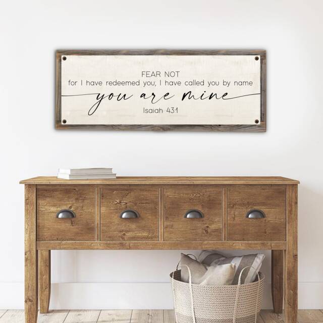 Fear Not For I Have Redeemed You Metal Print On Reclaimed Wood Frame ...
