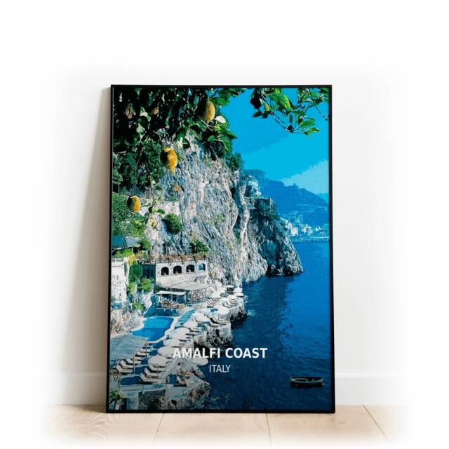 The Amalfi Coast Art Print, Italy Wall Art, Poster, Travel Gift, Itally ...