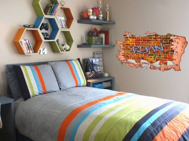 Personalised Graffiti Smashed Wall Art, Sticker, Modern Transfer, PVC ...
