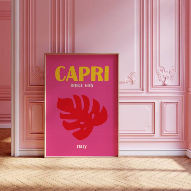 Capri Italy Travel Print Poster Wall Art A1 A2 A3 A4 A5 A6 Maxi Home ...