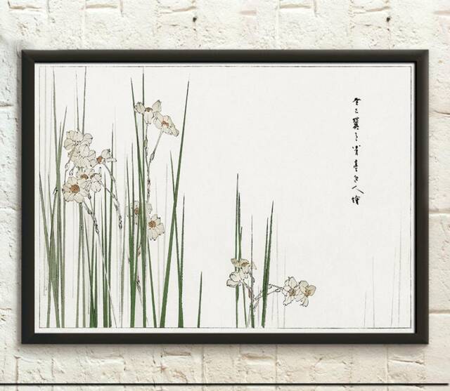 Wall Art Jonquil Illustration From Bijutsu Sekai 1893-1896 By Watanabe ...